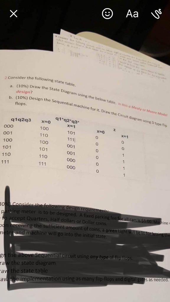 Solved X ® Aa · Create the 2 consider the following state | Chegg.com