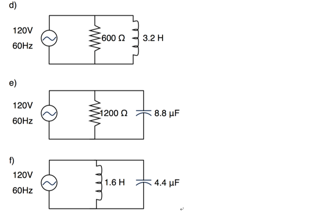 Solved For each of the circuits shown below calculate the | Chegg.com