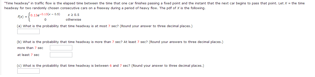 Solved "Time headway" in traffic flow is the elapsed time | Chegg.com