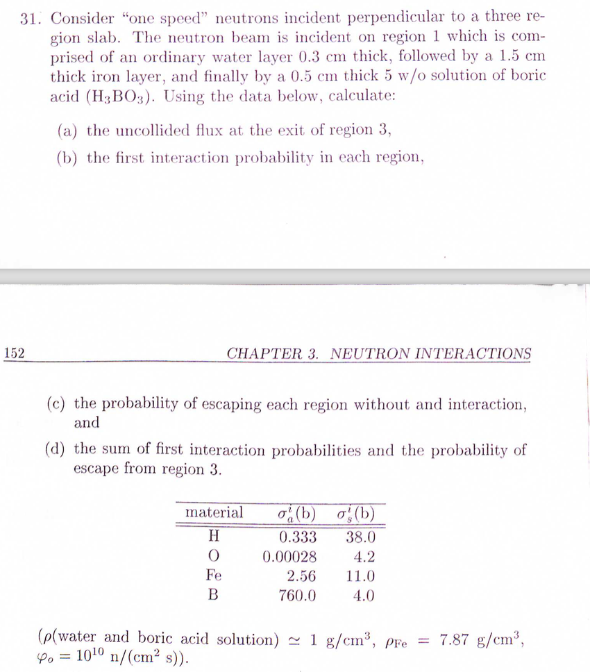 31. Consider one speed" neutrons incident | Chegg.com