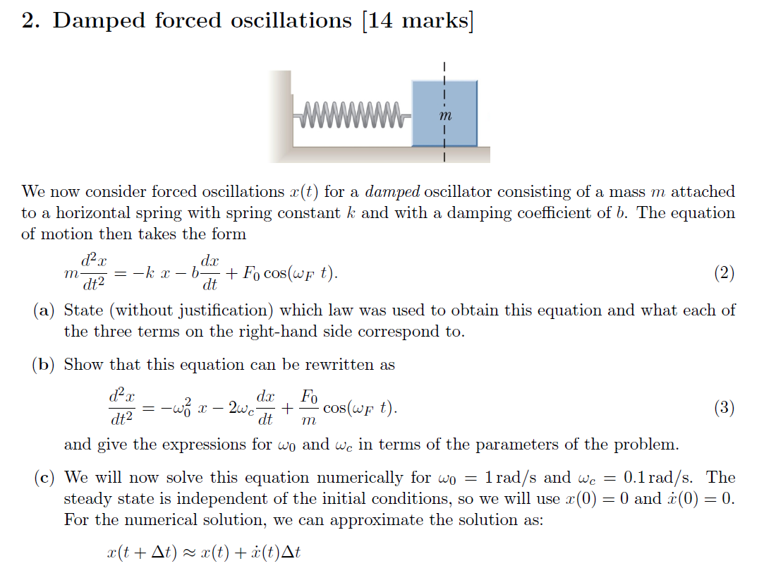 Forced Damped Oscillation Differential Equation at Tayla Hunter blog Forced Damped Oscillation Differential Equation at Tayla Hunter blog