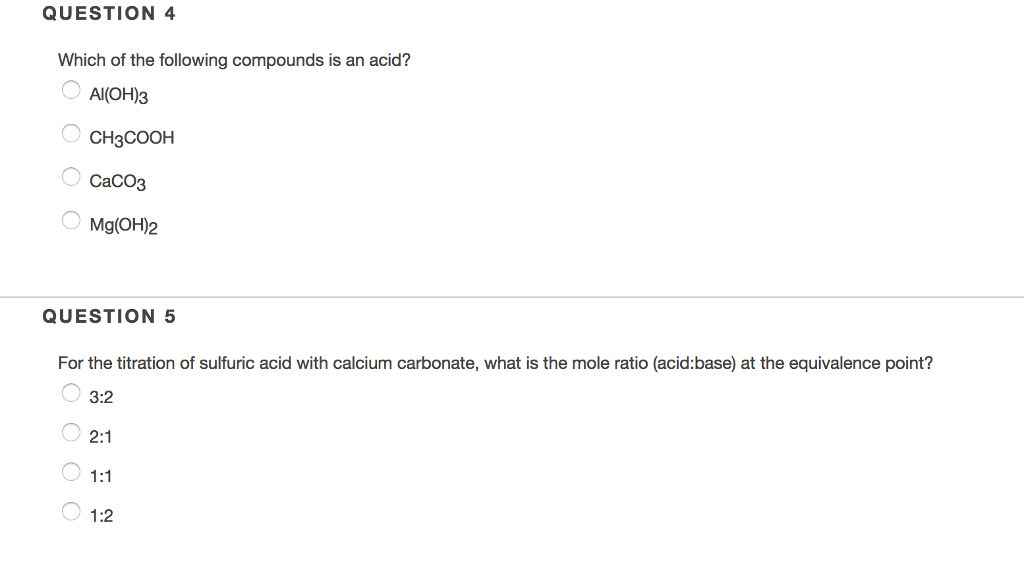 Solved Which of the following compounds is an acid? | Chegg.com