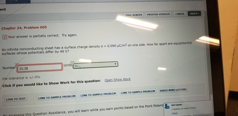 Solved FULL SCREEN PRINTER VERSION BACK NEXT Chapter 23, | Chegg.com