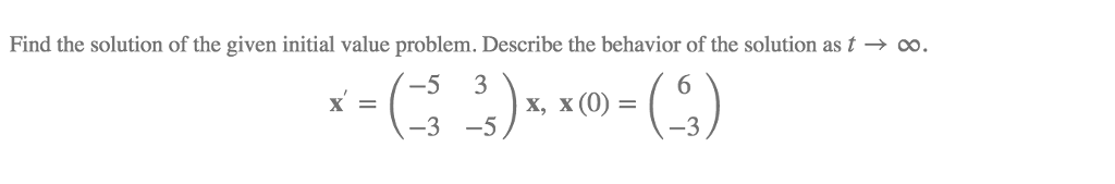 Solved Find the solution of the given initial value problem. | Chegg.com