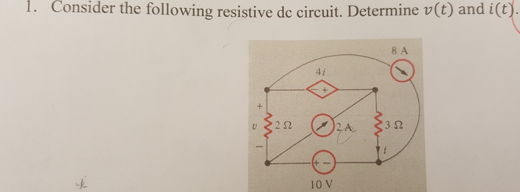 Solved Consider the following resistive dc circuit. | Chegg.com