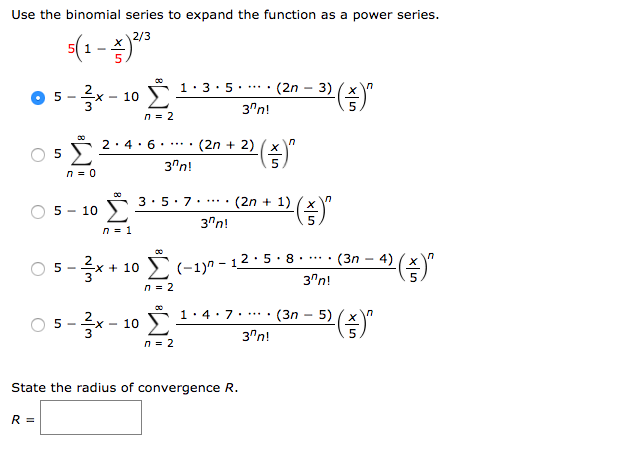 Solved Use the binomial series to expand the function as a | Chegg.com