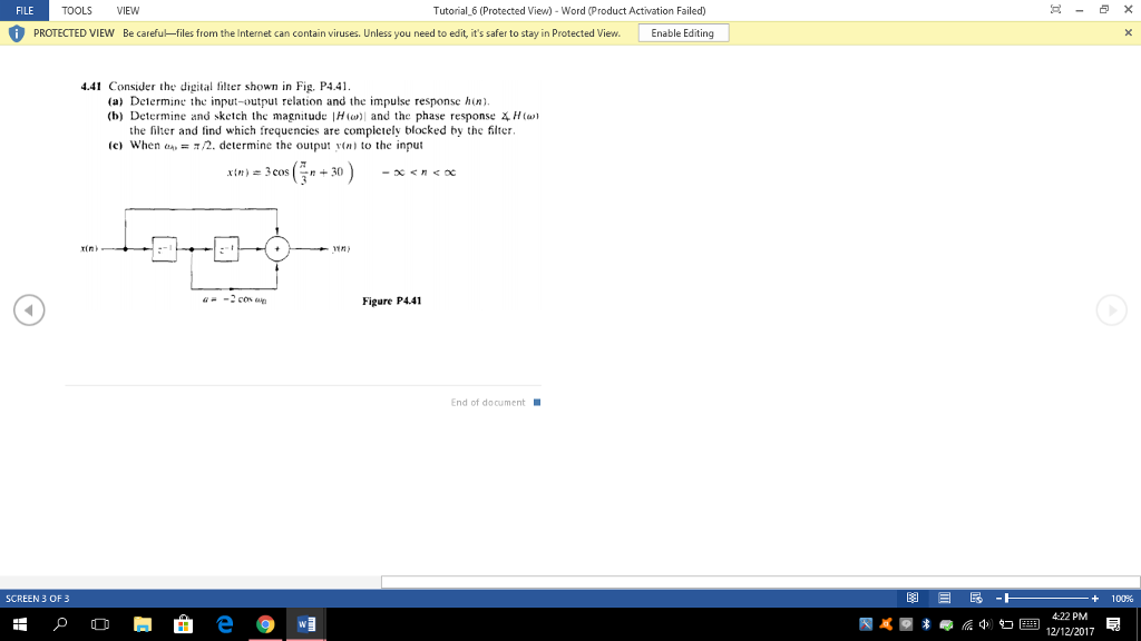Solved FILE TOOLS VIEV Tutorial 6 (Protected View) - Word | Chegg.com