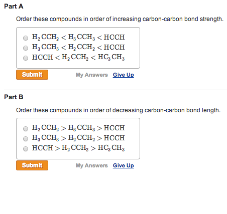 Solved Order these compounds in order of increasing | Chegg.com