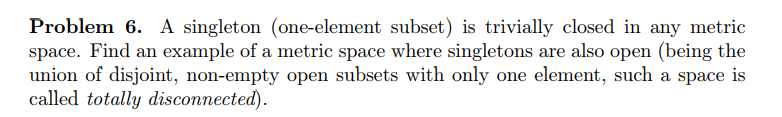 Solved Problem 6. A singleton (one-element subset) is | Chegg.com
