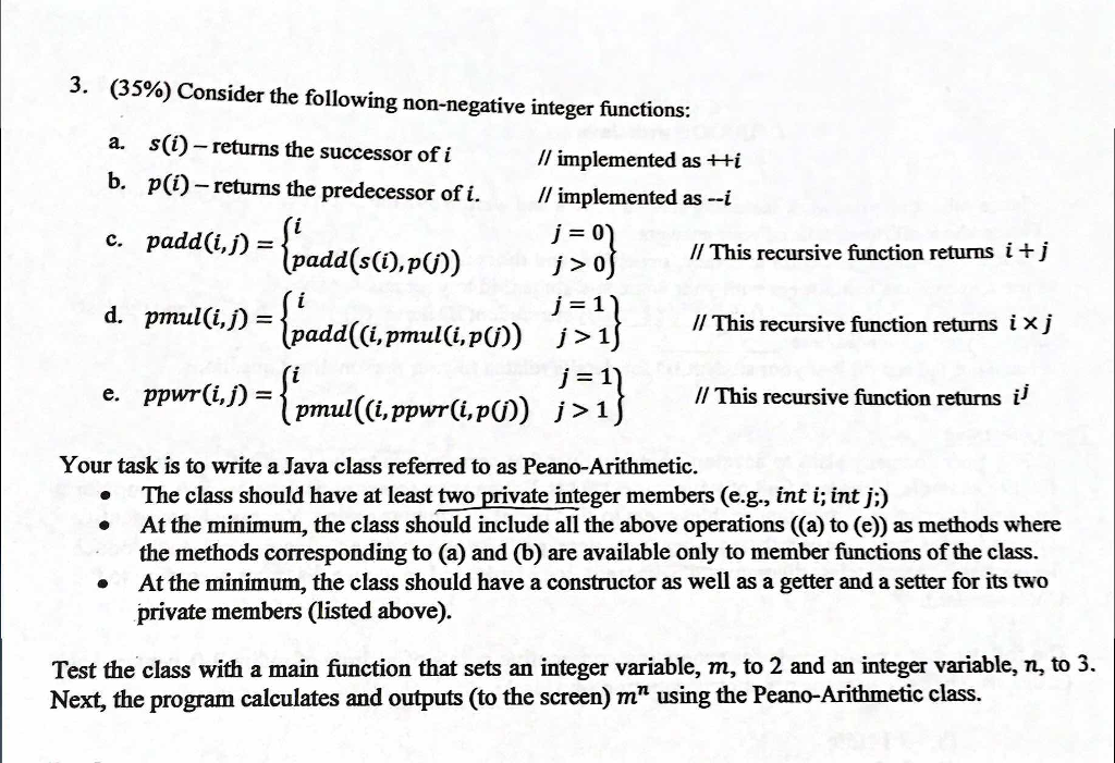 Solved Consider the following non-negative integer | Chegg.com