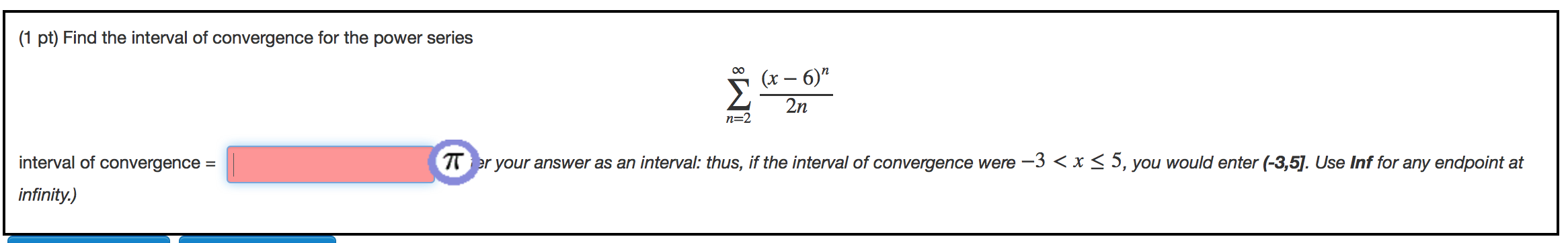 Solved (1 pt) Find the interval of convergence for the power | Chegg.com