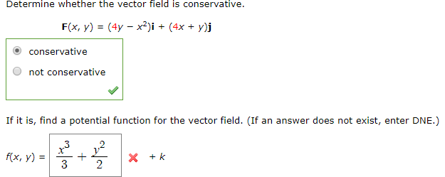 Solved Determine whether the vector field is conservative. | Chegg.com