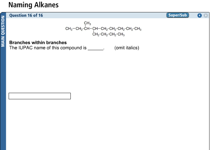Solved Branches within branches The IUPAC name of this | Chegg.com