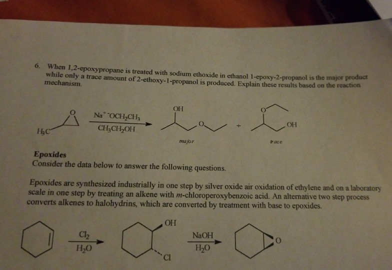 Solved When 1, 2-epoxypropane is treated with sodium | Chegg.com