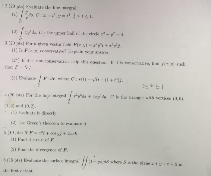 Solved Evaluate the line integral: integral_c y/x ds, C: x | Chegg.com