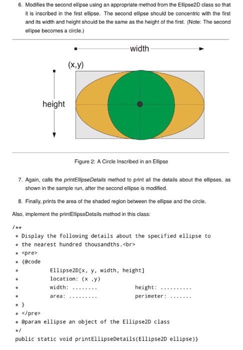 Solved Implementing An Ellipse Class Implement A Basic 0541