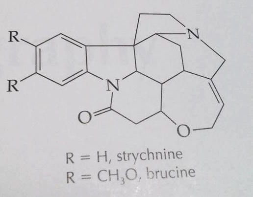 Solved The structures of strychnine (R = H) and brucine (R = | Chegg.com