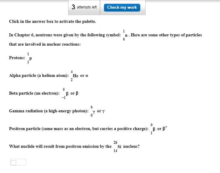 Solved 3 attempts left Check my work Click in the answer box | Chegg.com
