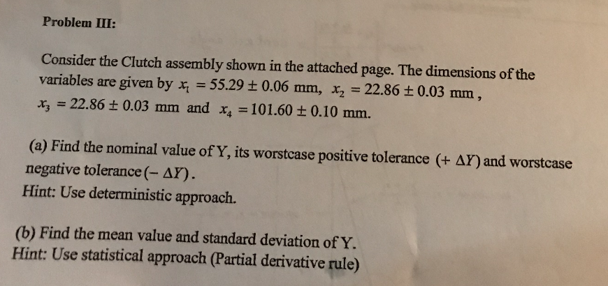 Problem III: Consider the Clutch assembly shown in | Chegg.com