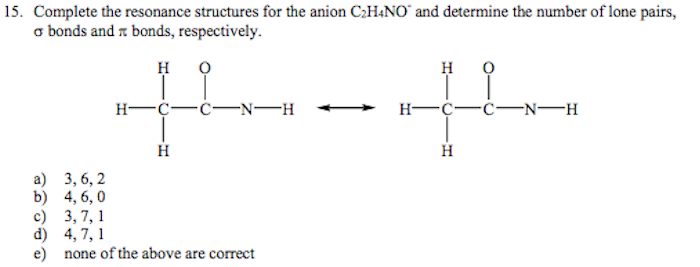 Solved Complete the resonance structures for the anion | Chegg.com