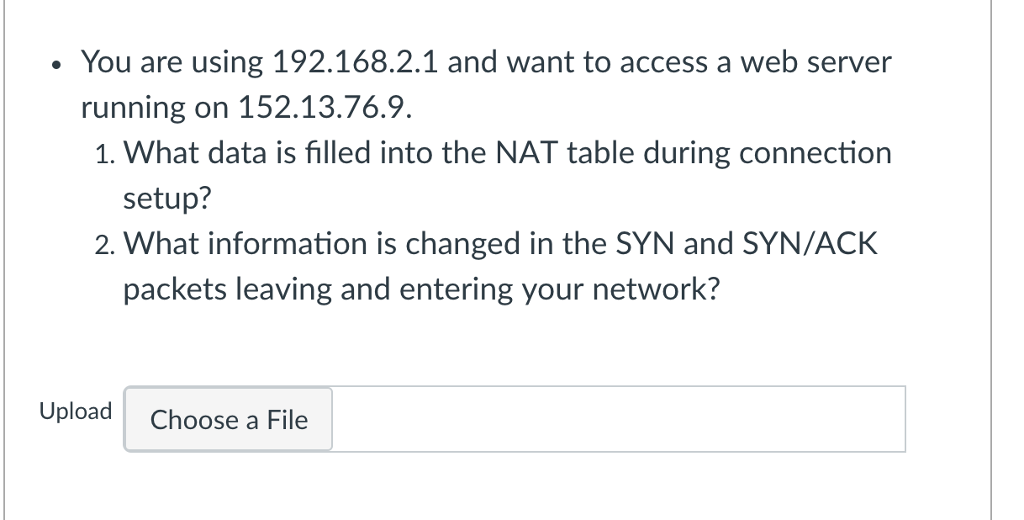 Solved You have the following network diagram: 192.168.2.1 | Chegg.com