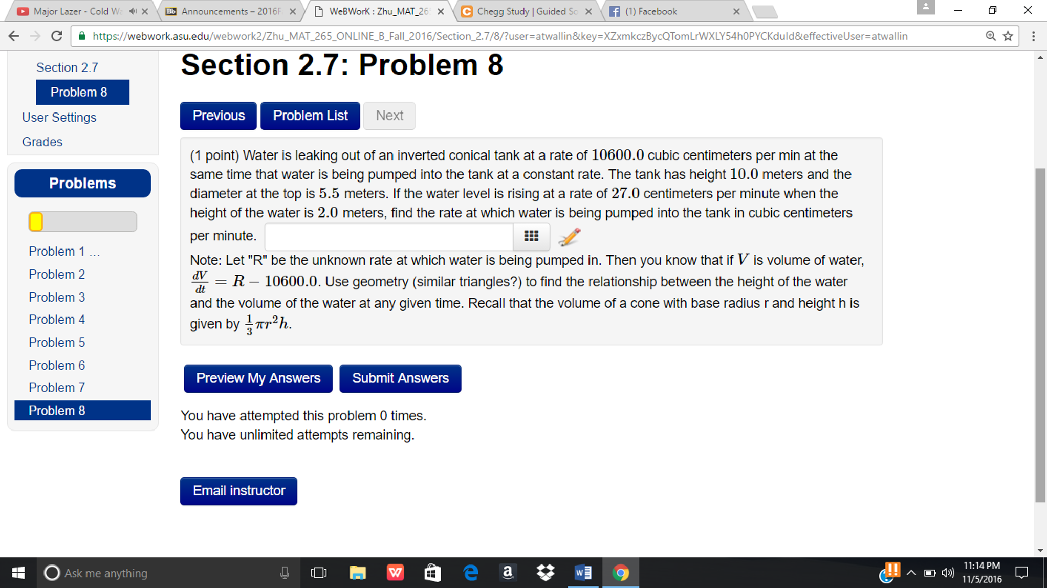Solved D WeBWorK: Zhu MAT 26 x Chegg study IGuided x Major | Chegg.com