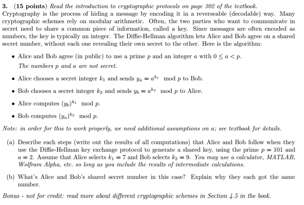 Read the introduction to cryptographic protocols on | Chegg.com