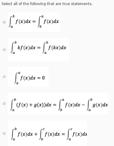 Solved Select all of the following that are true statements. | Chegg.com