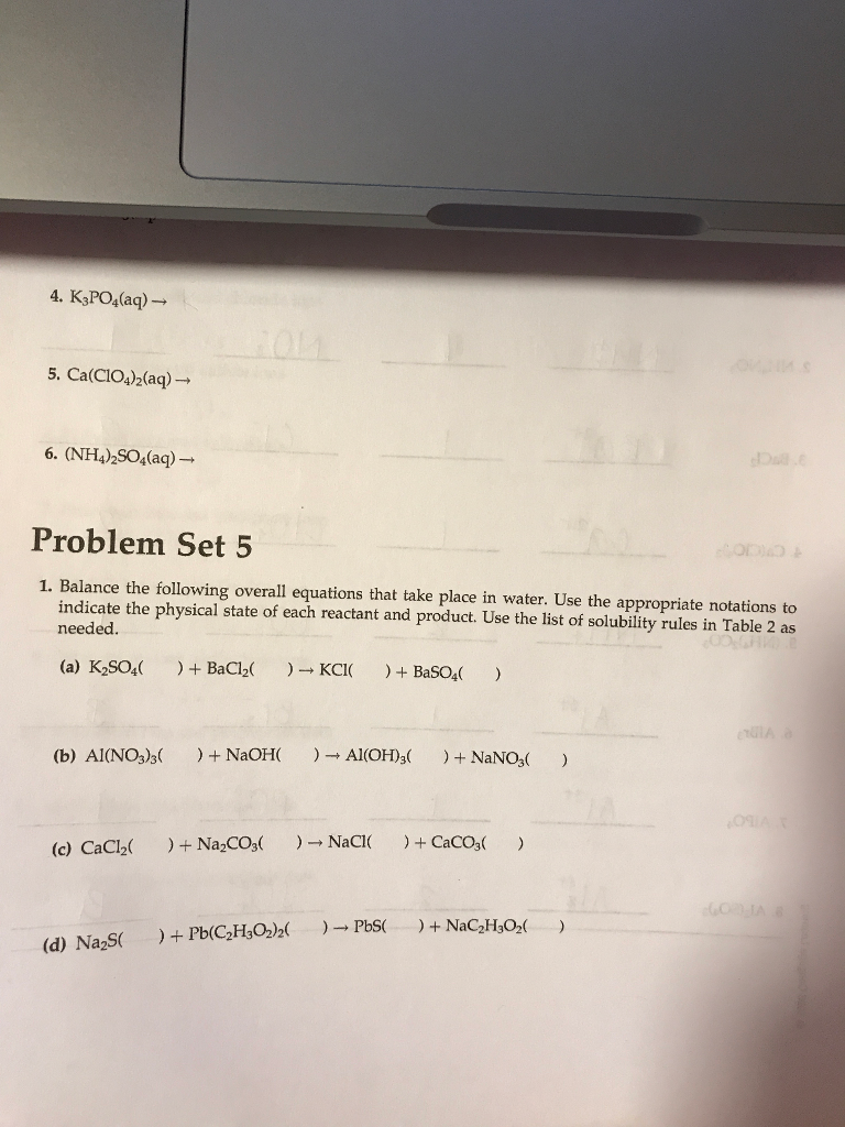 Solved 4. K704(aq)- 5, Ca(CIO4)2(aq) → 6, (NH4)2SO4(a)- | Chegg.com