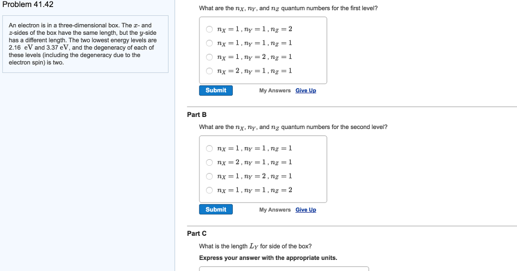 Solved An electron is in a three-dimensional box. The x- and | Chegg.com