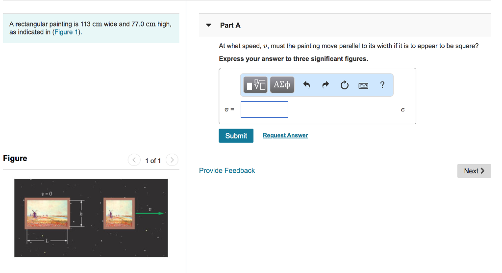 Solved A rectangular painting is 113 cm wide and 77.0 cm | Chegg.com