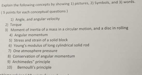 Solved Explain the following concepts by showing 1) | Chegg.com