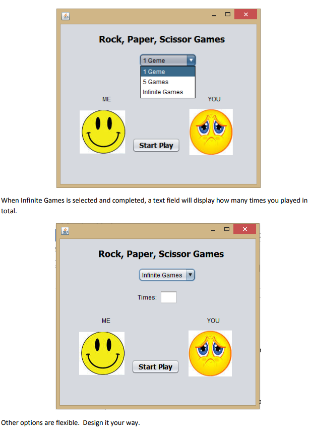 Design A Java Rock Paper And Scissors Game As 