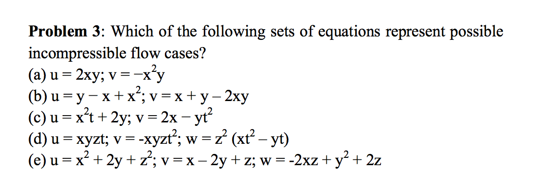 Solved Which of the following sets of equations represent | Chegg.com