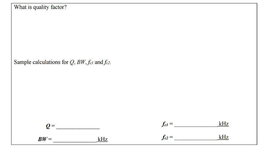 Solved Experiment 1: Resonance in a Series RLC Circuit | Chegg.com