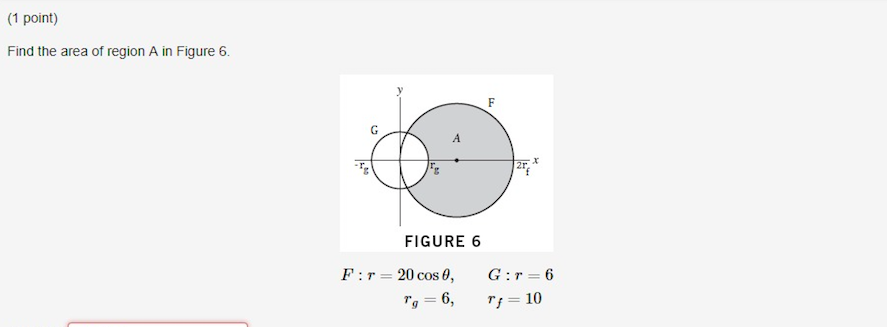 Solved (1 point) Find the area of region A in Figure 6. | Chegg.com