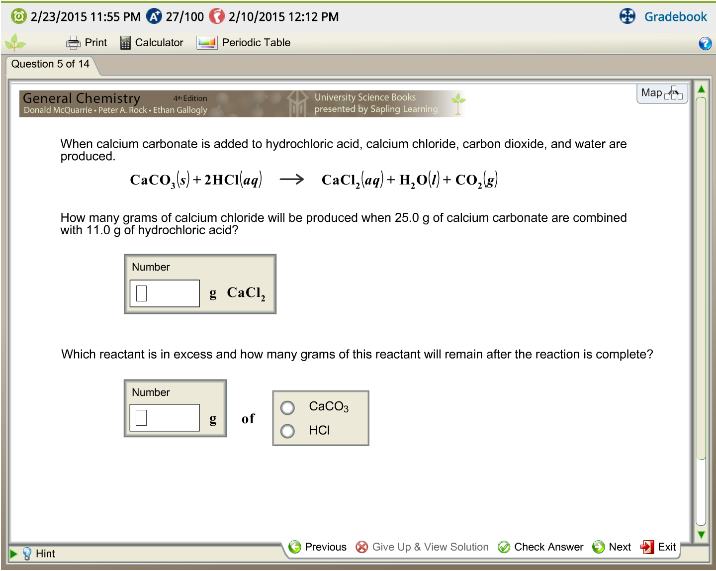 Solved Chemistry Module 4 Question 5 | Chegg.com