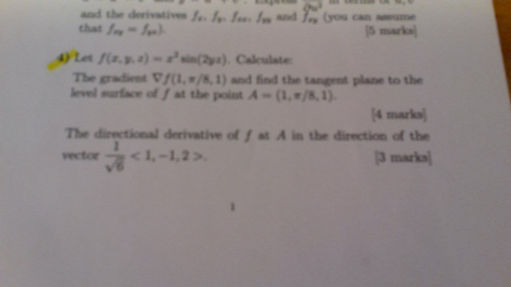 Solved Let f(x, y, z) = x^2 sin(2yz). Calculate: The | Chegg.com