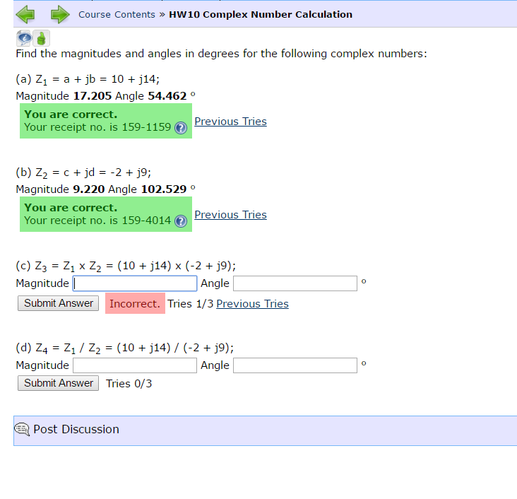 Solved Find the magnitudes and angles in degrees for the | Chegg.com