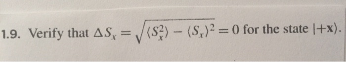 Solved Verify that Delta Sx=square root(S2 X)-(Sx)2=0 for | Chegg.com