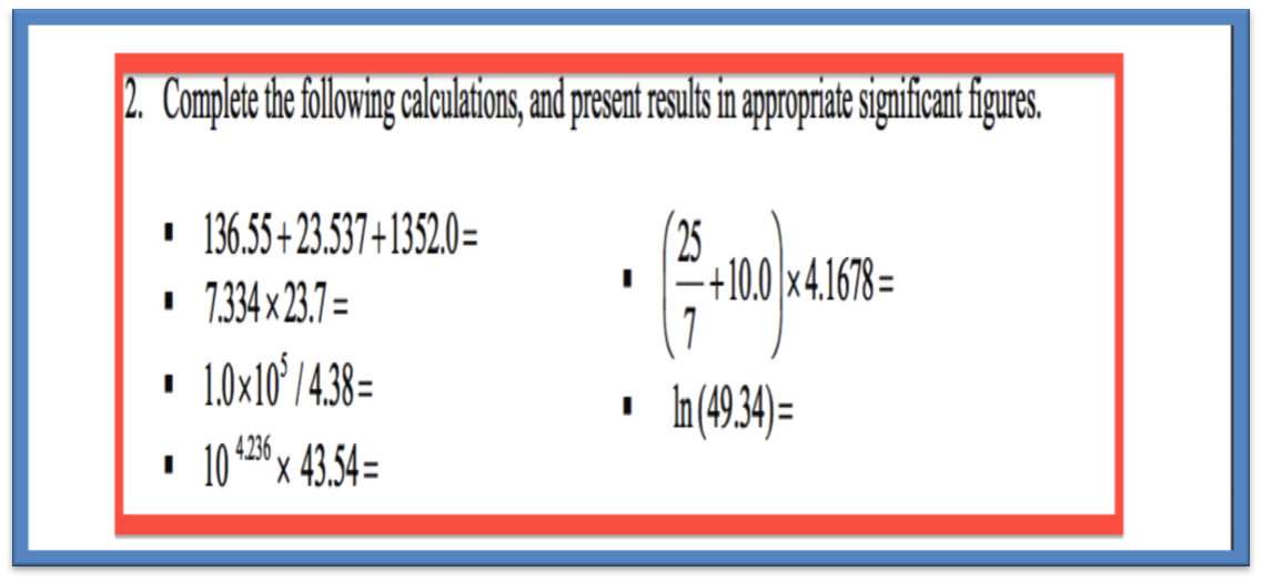 Solved Complete the following calculations, and present | Chegg.com
