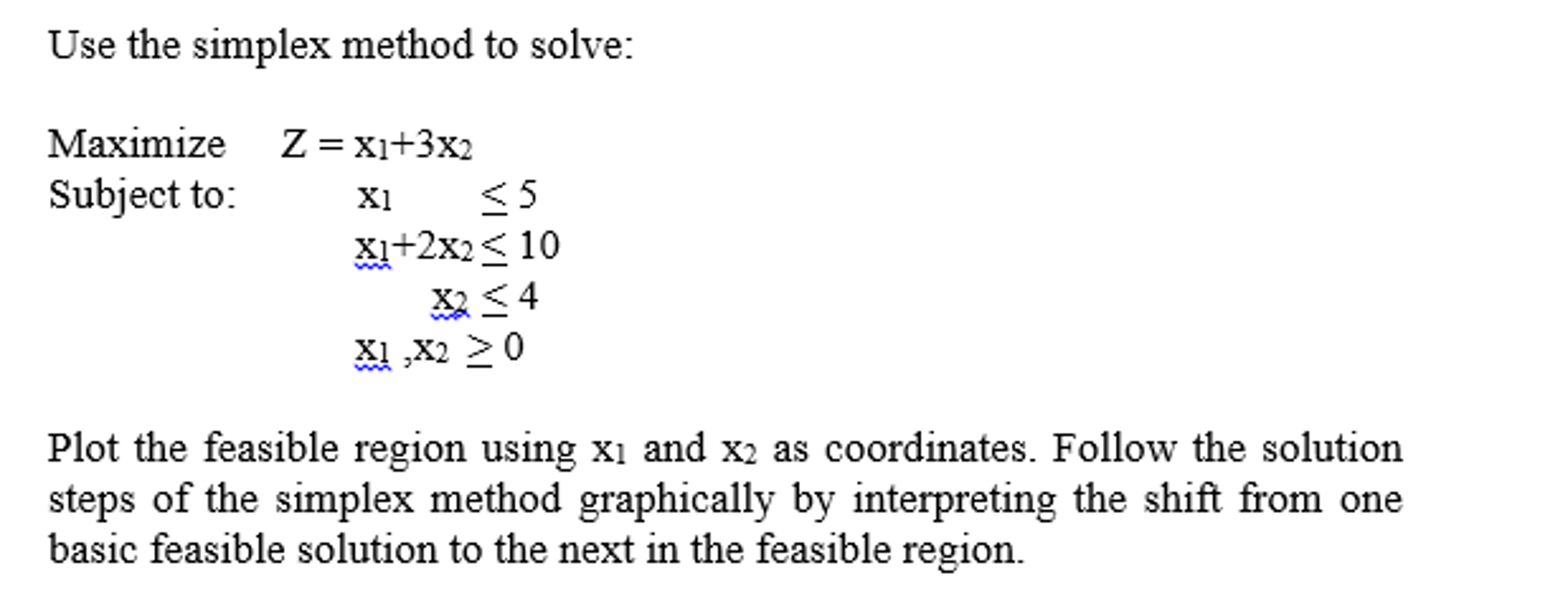 Solved Use the simplex method to solve: Maximize Z = | Chegg.com