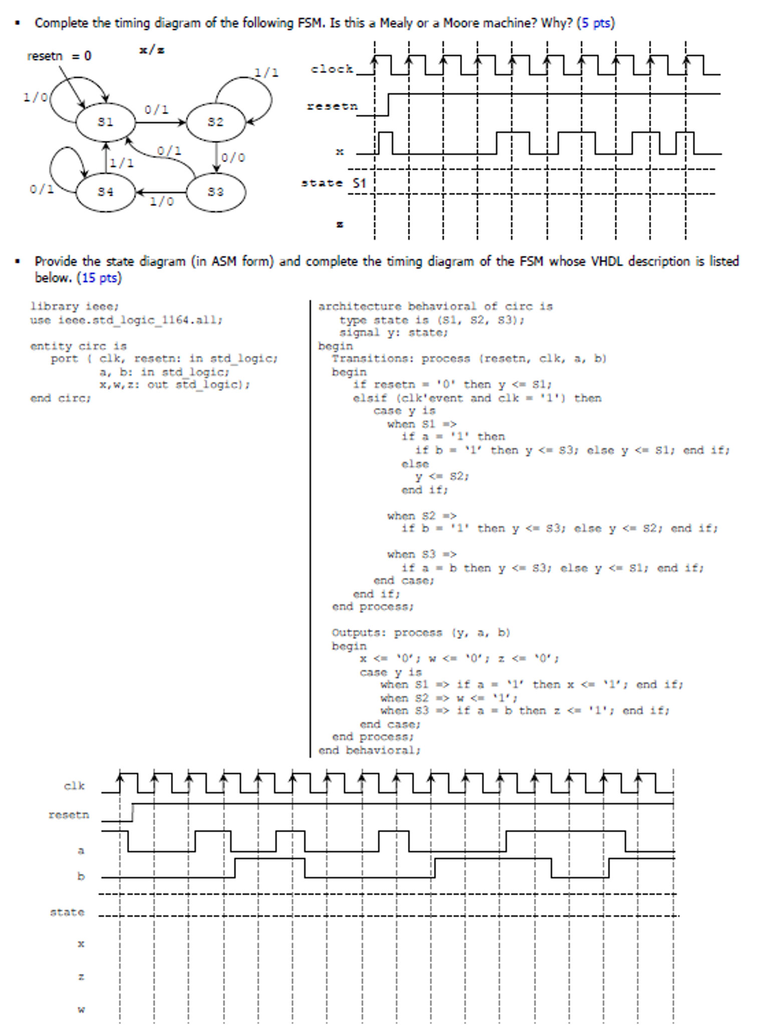 Solved Sequence detector: Provide the State Diagram (any | Chegg.com