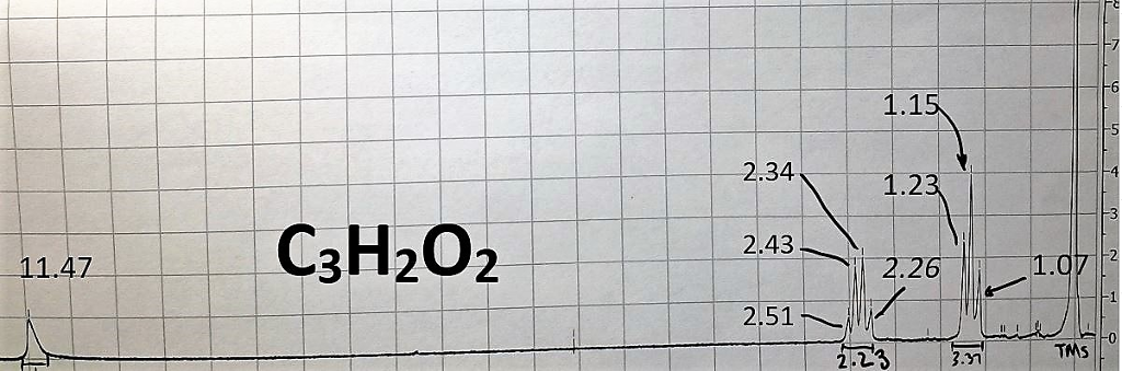 Solved Draw the molecular structure below using Proton NMR. | Chegg.com
