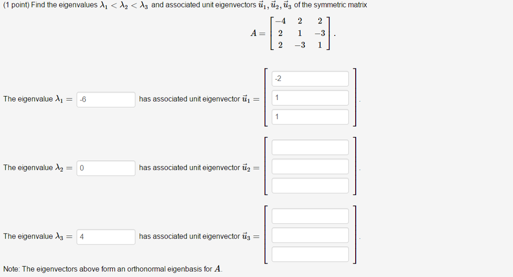 Solved Find the eigenvalues lambda_1