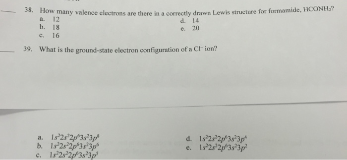 Solved 38. How many valence electrons are there in a | Chegg.com