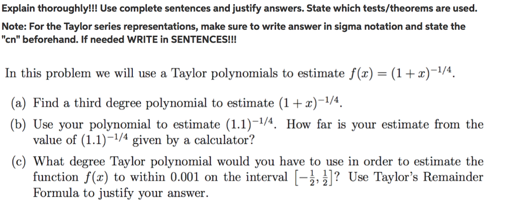 Solved Explain thoroughly!!! Use complete sentences and | Chegg.com