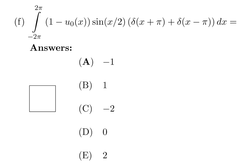 Solved 2 f 1 uo x Sin x 2 x 7 x 1 Dz 2 Chegg