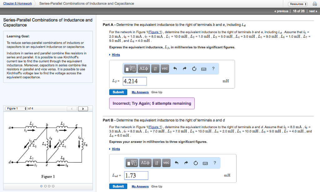 Solved Chapter 6 Homework Series-Parallel Combinations of | Chegg.com