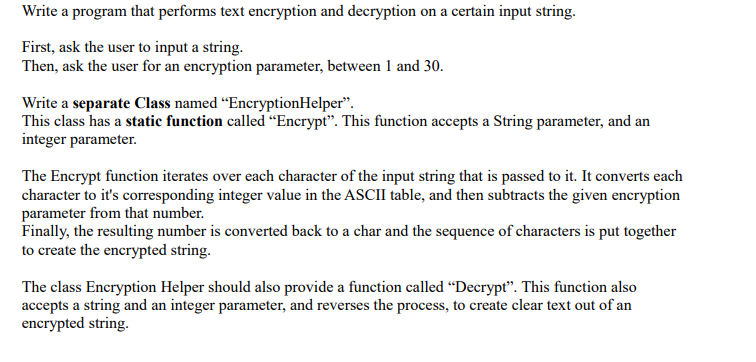 Solved Write a program that performs text encryption and | Chegg.com